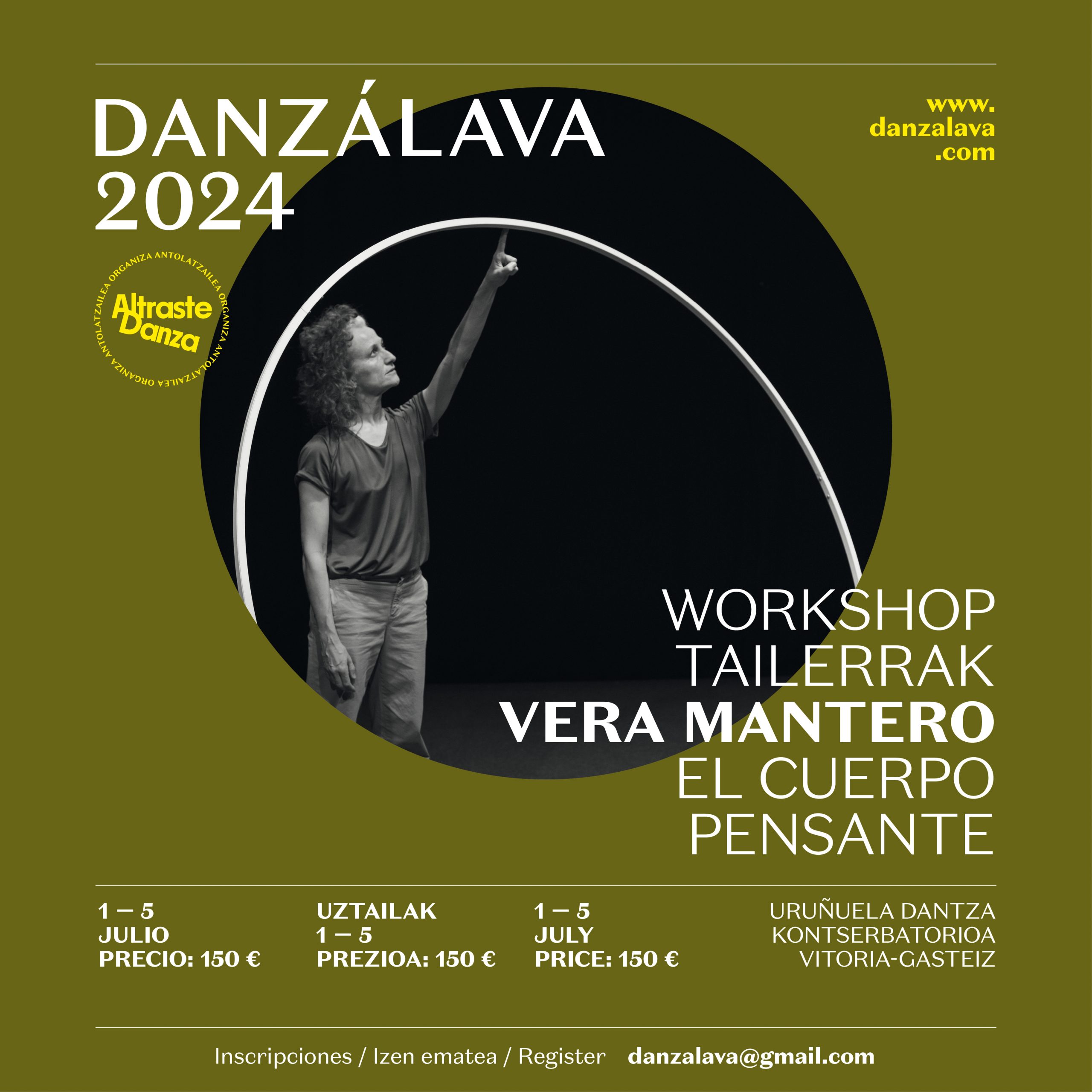 #WORKSHOP / VERA MANTERO / 1>5 JULIO 2024 - danzalava